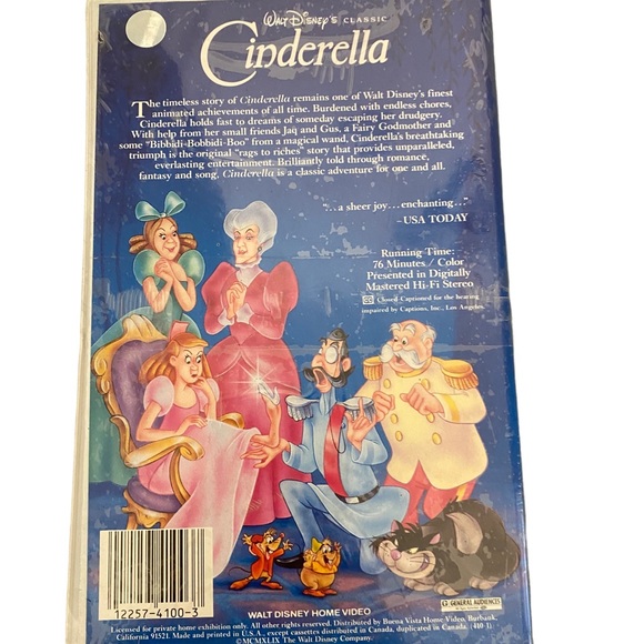 Disney | Media | Factory Sealed Vintage Walt Disneys Classic Cinderella ...